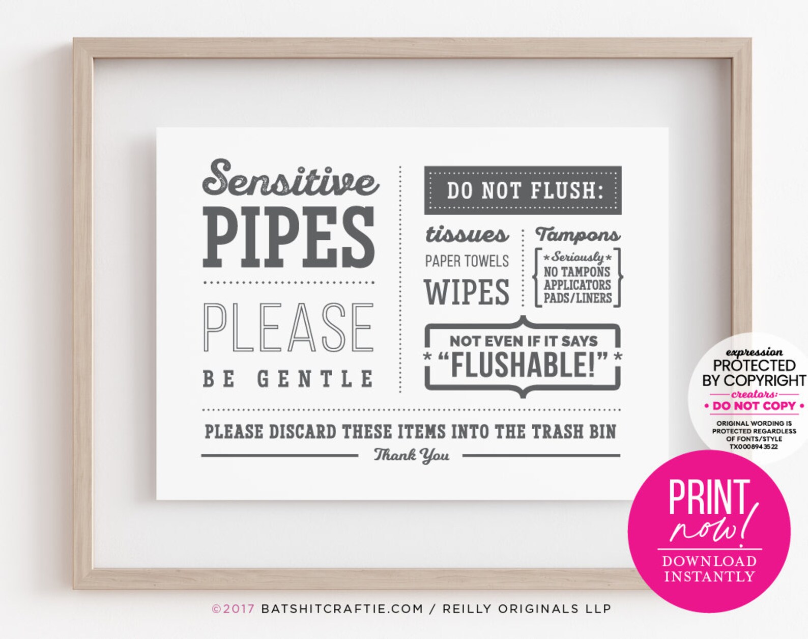 Septic System Sign PRINTABLE Bathroom Sensitive Plumbing Pipes - Etsy