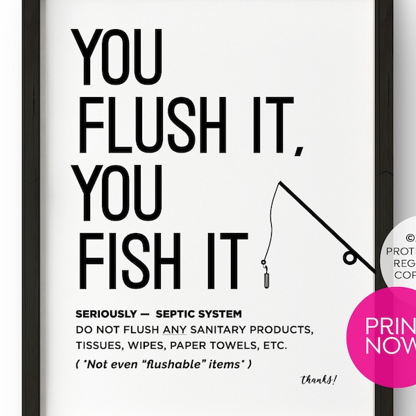 Printable Please Do Not Flush Feminine Products Sign - Etsy