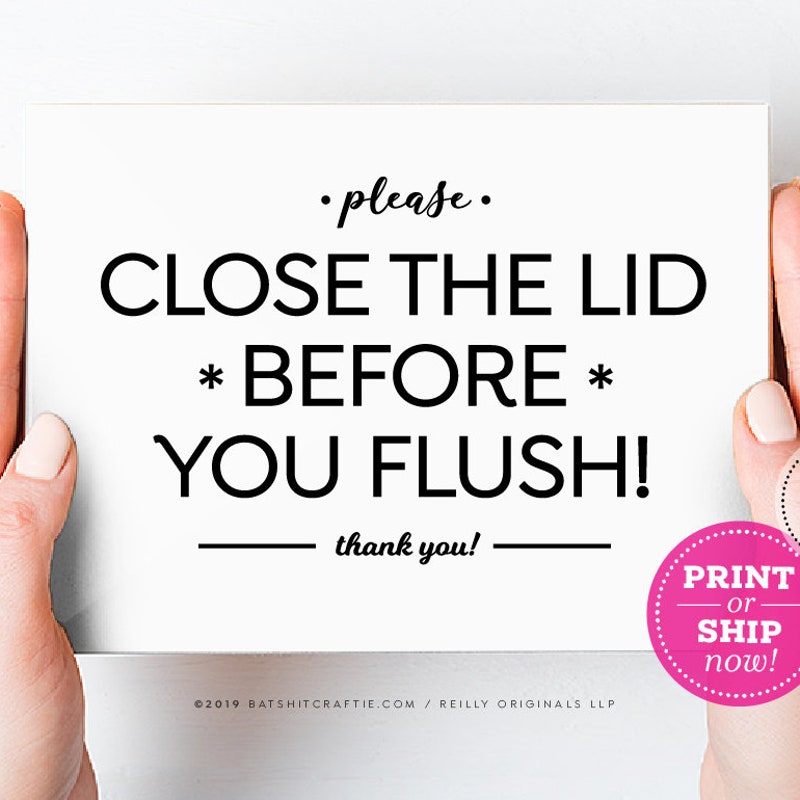 Toilet Lid Decal - Etsy