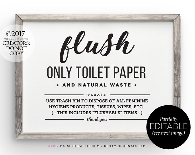 Do Not Flush Sanitary Products, Towels or Wipes Down the Toilet WC ...