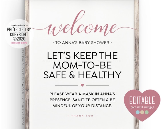 Editable Printable Template Protect Mom-to-be 5x7 8x10 - Etsy