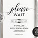 Please Wait for Assistant PRINTABLE SIGN Modern Elegant Poster Office ...