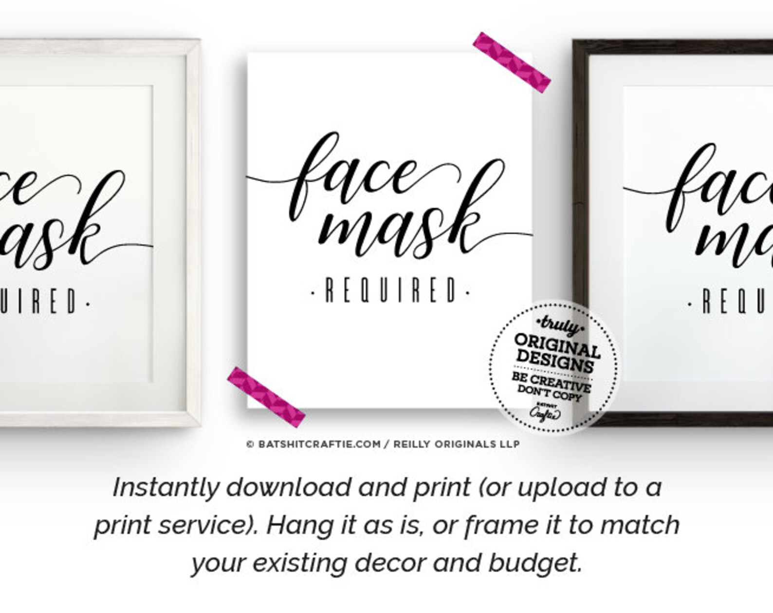 Face Mask Required PRINTABLE SIGN Office Restaurant Bath | Etsy