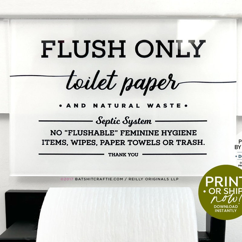 Do Not Flush Bathroom Sign - Etsy