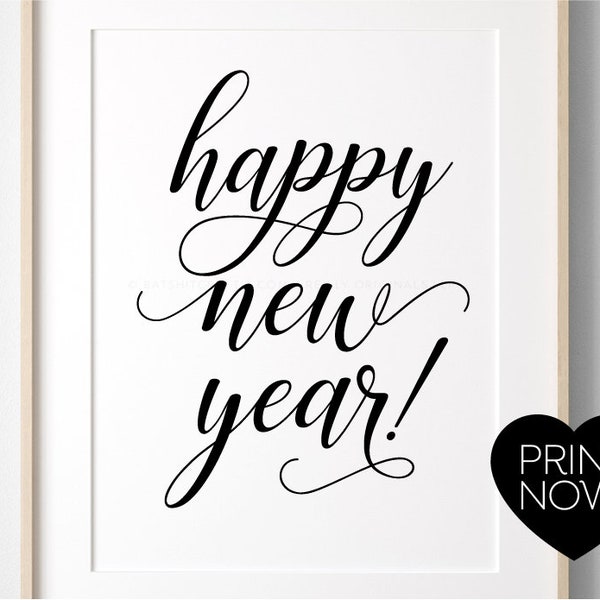 Happy New Year Sign - Etsy