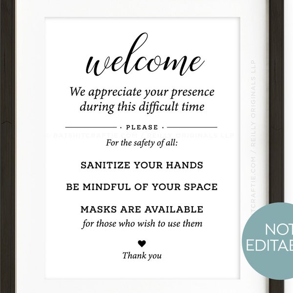 Funeral Safety Sign - Etsy