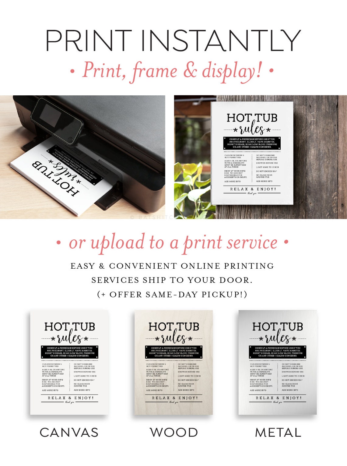 Editable Template ~ Hot Tub Rules ~ Printable Sign for Airbnb, Rental ...