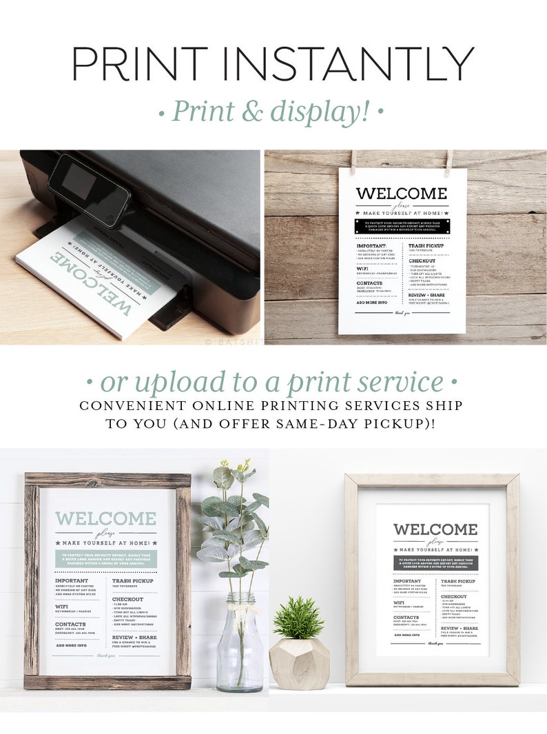 Fully Editable 8x10 Printable Template Welcome Sign | Etsy