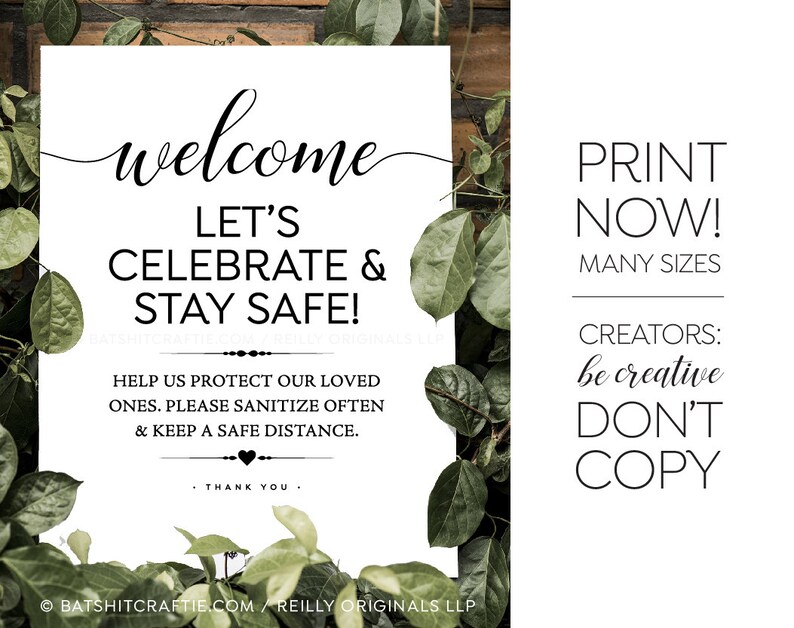 Let's Celebrate & Stay Safe Protect Our Friends Family - Etsy