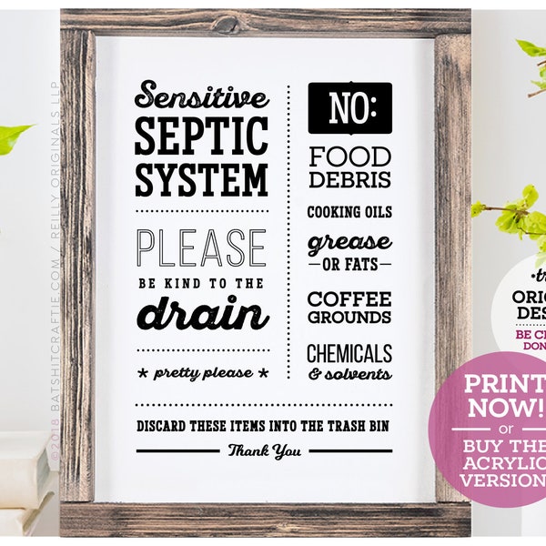 No Food in Sink Sign - Etsy
