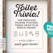 Printable Funny Bathroom Sign ~ Toilet Trivia {protected by Copyright ...