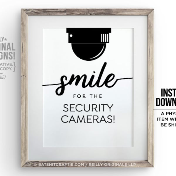 Smile, Your on Camera Sign - Etsy