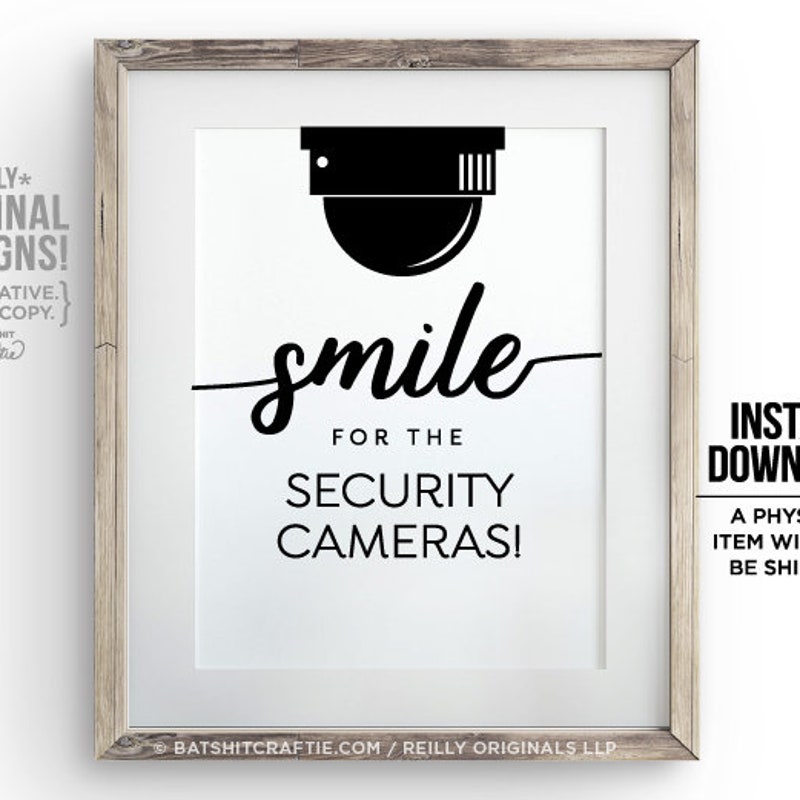 Smile, Your on Camera Sign - Etsy