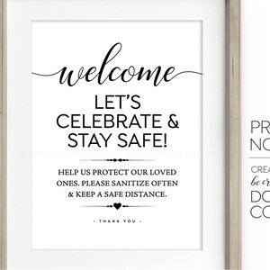 Let's Celebrate & Stay Safe Protect Our Friends Family, Sanitize Often ...
