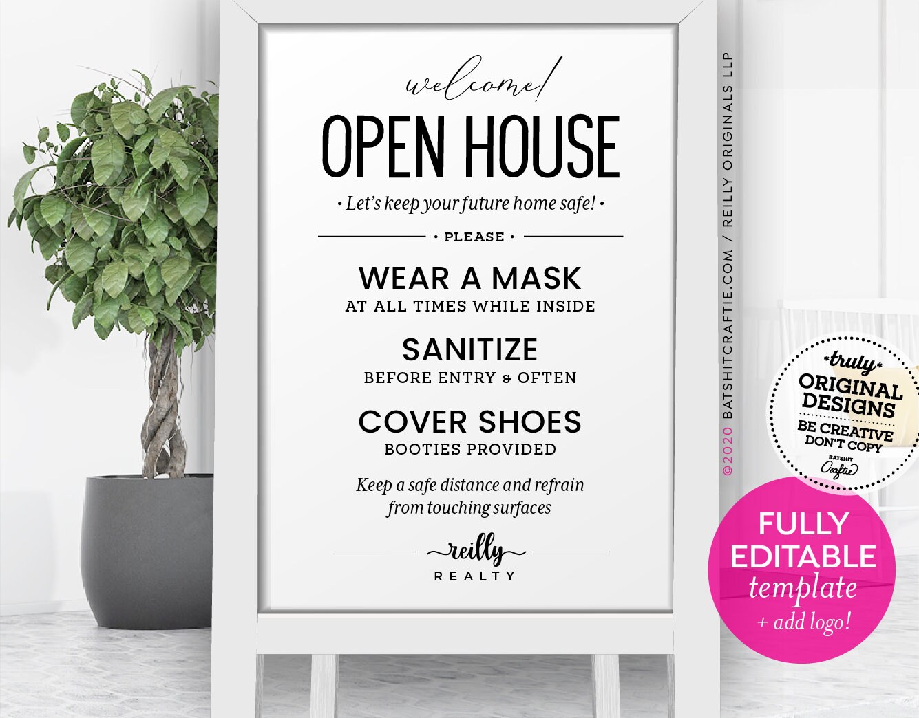 Fully Editable Open House Printable 24x36 A-frame | Etsy