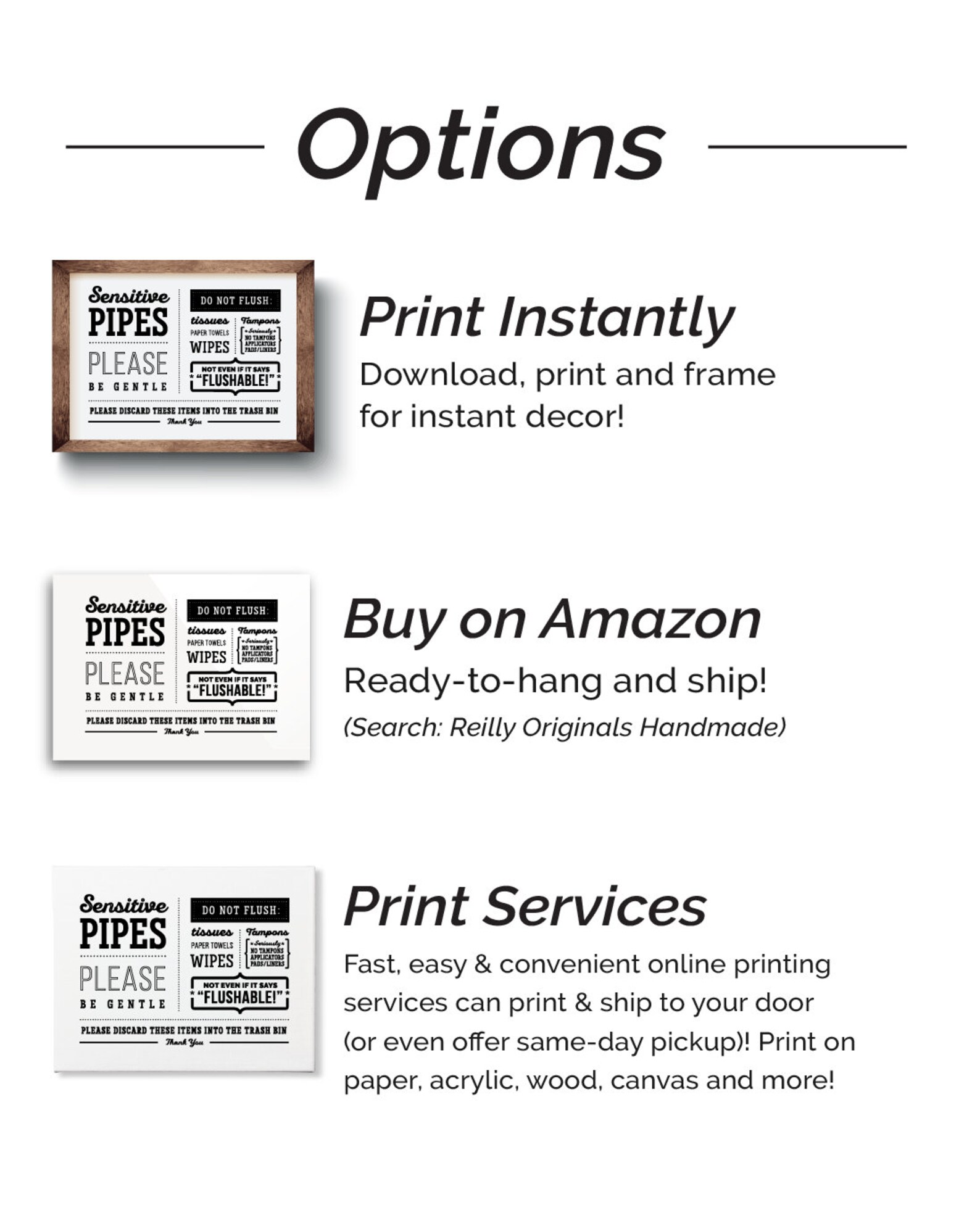 Sensitive Pipes Sign Ready to Ship or Print at home | Etsy