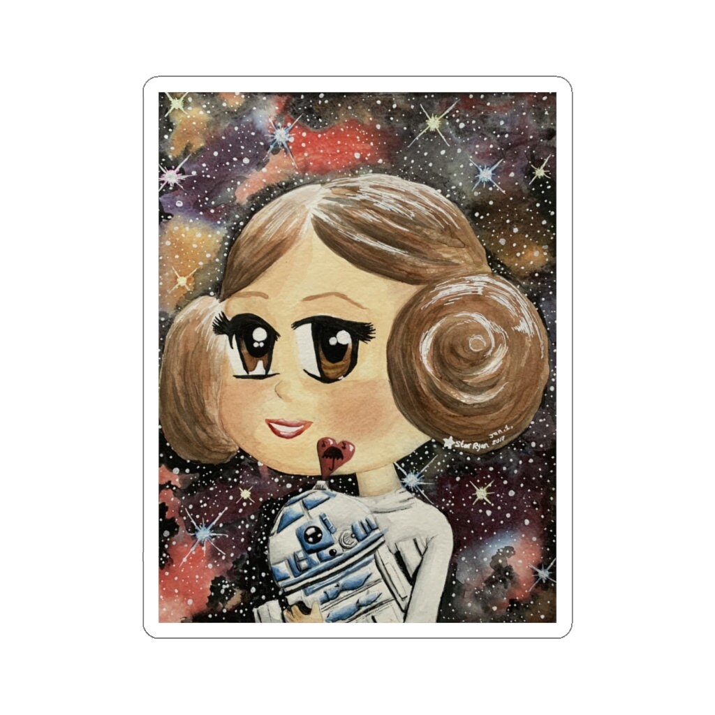 PRINCESS LEIA STICKER Jedi Sticker Carrie Fisher Sticker - Etsy