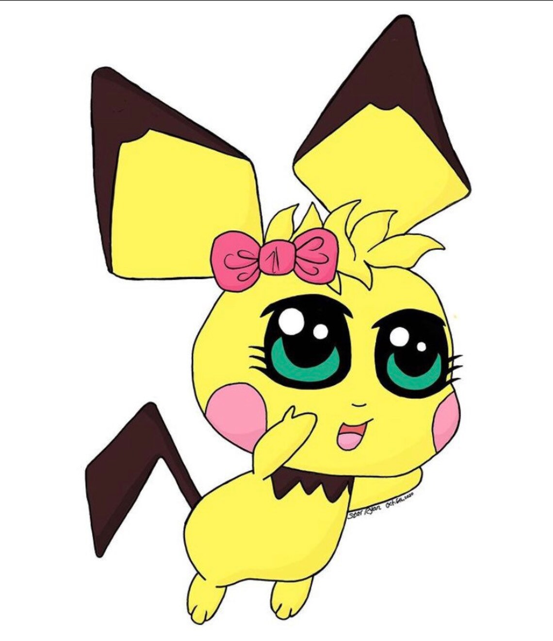 PICHU PIKACHU ART Print Girls Pikachu Gotta Catch Em All | Etsy