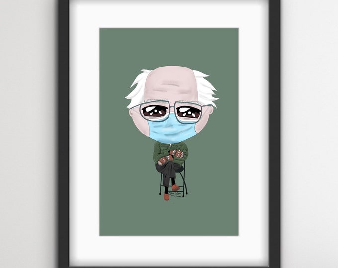 Bernie Poster Bernie Cool Mood Poster Bernie Mittens Poster Bernie ...
