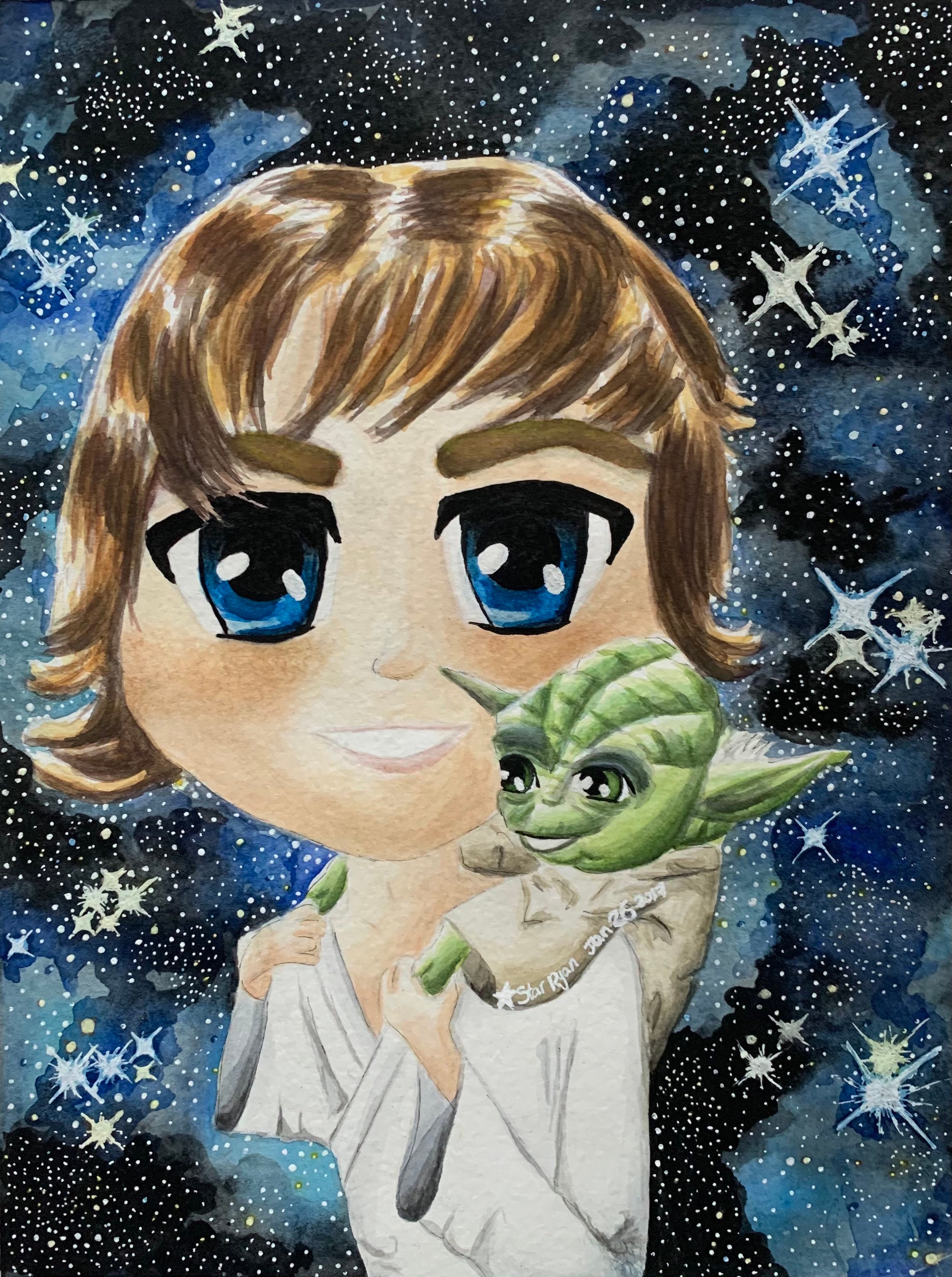 LUKE SKYWALKER STICKER, Luke Skywalker Art Print, Jedi Sticker, Laptop ...