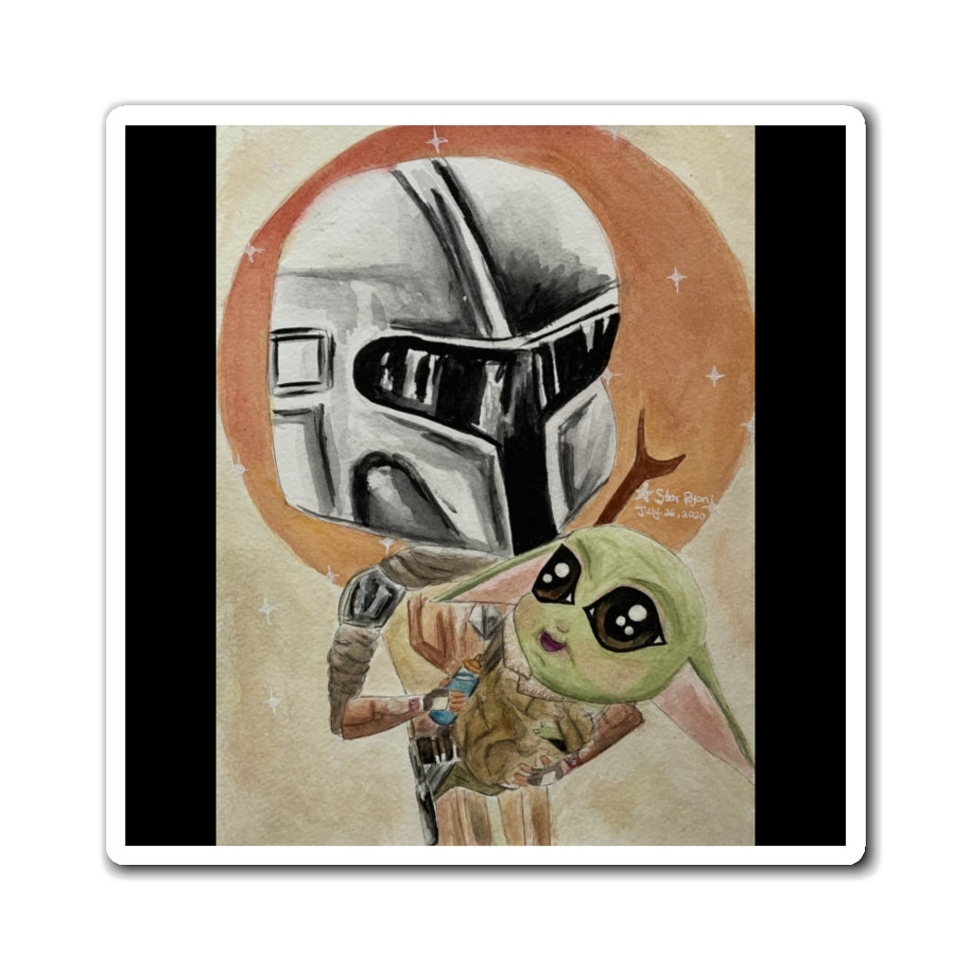 GROGU MAGNET, Magnet for Car, Magnets for Fridge, Jedi Sticker, May the ...