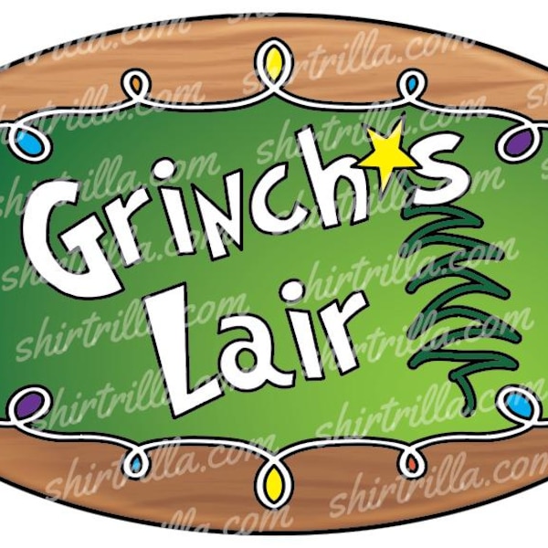 Grinch's Lair Sign - Etsy