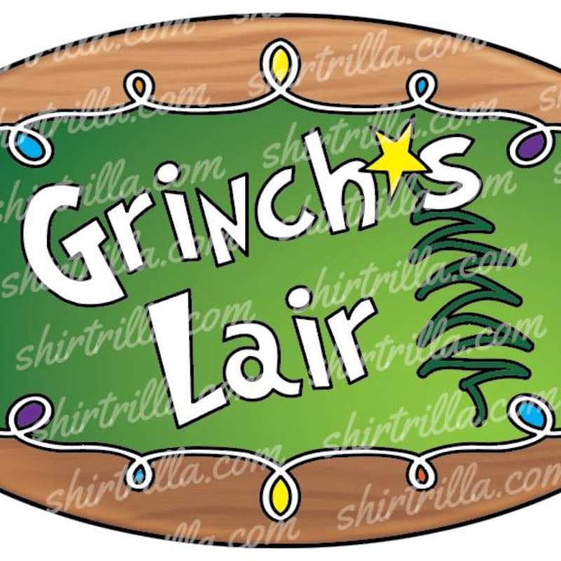 Grinch's Lair Sign - Etsy