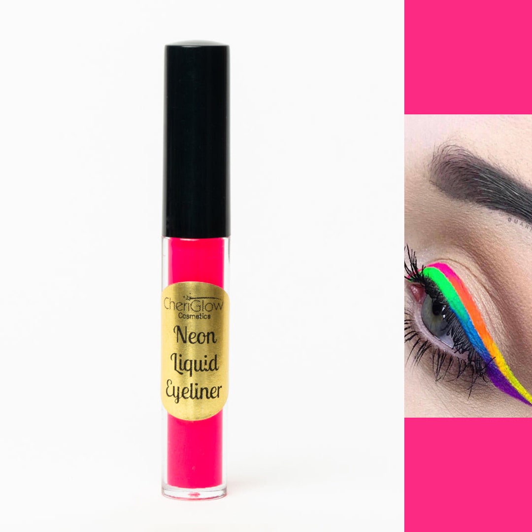 Neon Pink Liquid Eyeliner - Water-proof, Smudge-proof, Long-lasting ...