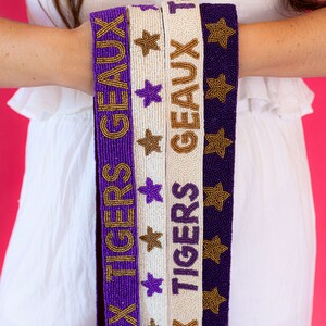 Seed Bead Strap for Handbag, Clear Bag Strap, Purple With Gold Star ...