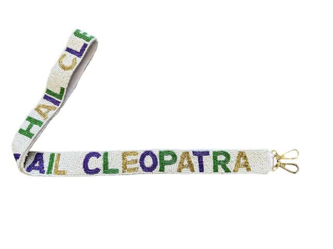 Mardi Gras Seed Bead Strap - Hail Cleopatra, Mardi Gras Cleo - Etsy