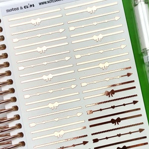 Mixed Foiled Divider Stickers - Etsy UK