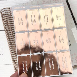 Large Tabs, Large Month Tabs, Large Planner Tab Covers, Foiled Tabs ...