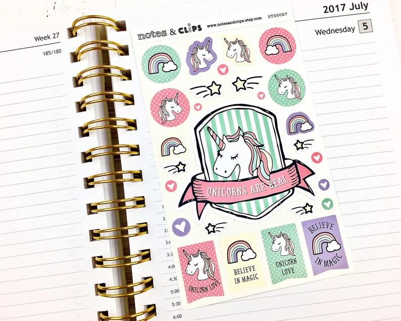 Unicorn Stickers Unicorn Planner Stickers Rainbow Stickers - Etsy UK