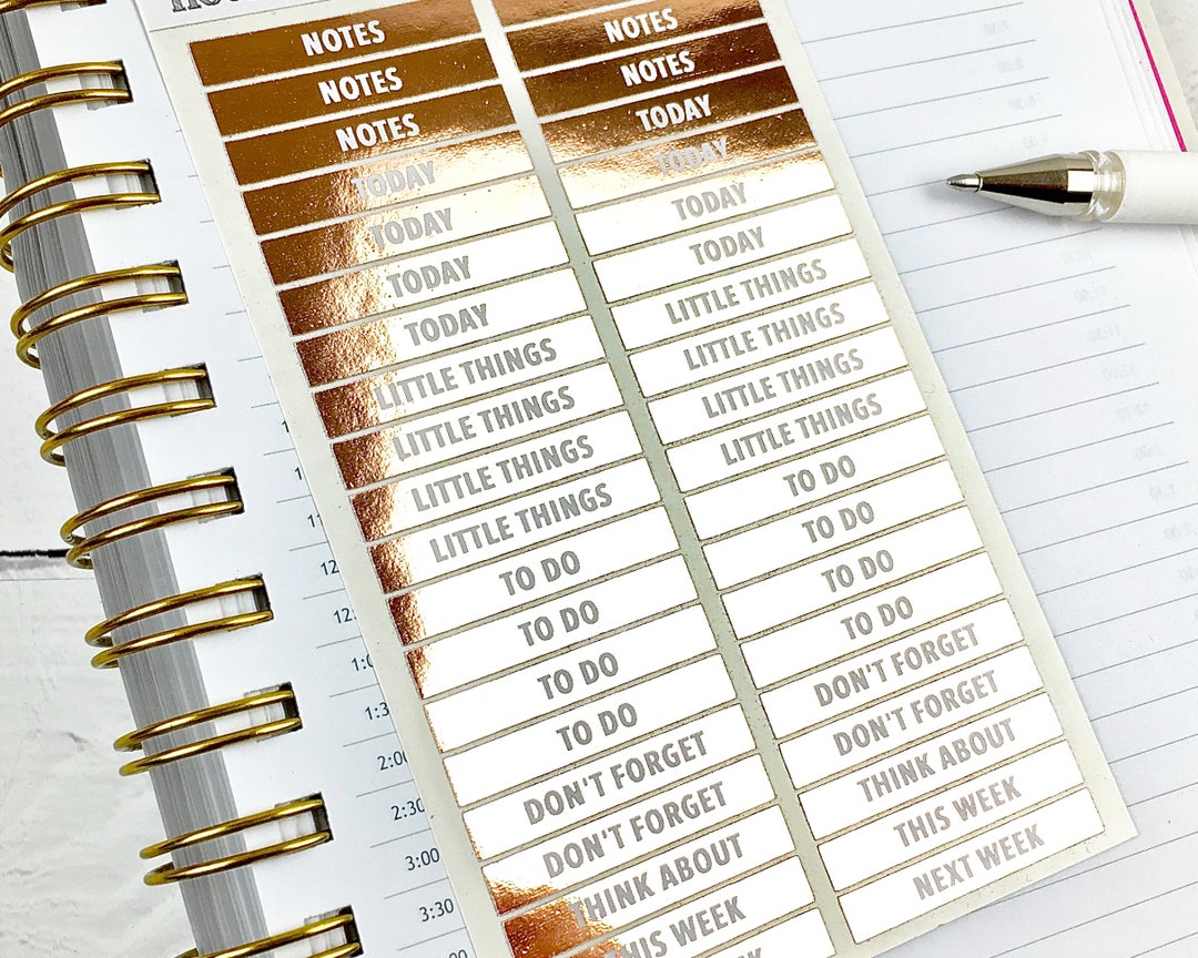 Header Stickers, Foil Planner Stickers, Functional Stickers, Beautiful ...