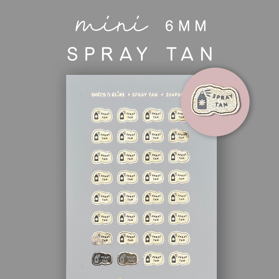 Spray Tan Stickers, Beauty Stickers, Daily Stickers, Functional Planner ...