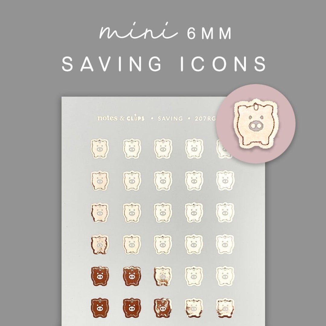 Mini Planner Stickers, Saving Stickers, Functional Planner Stickers ...