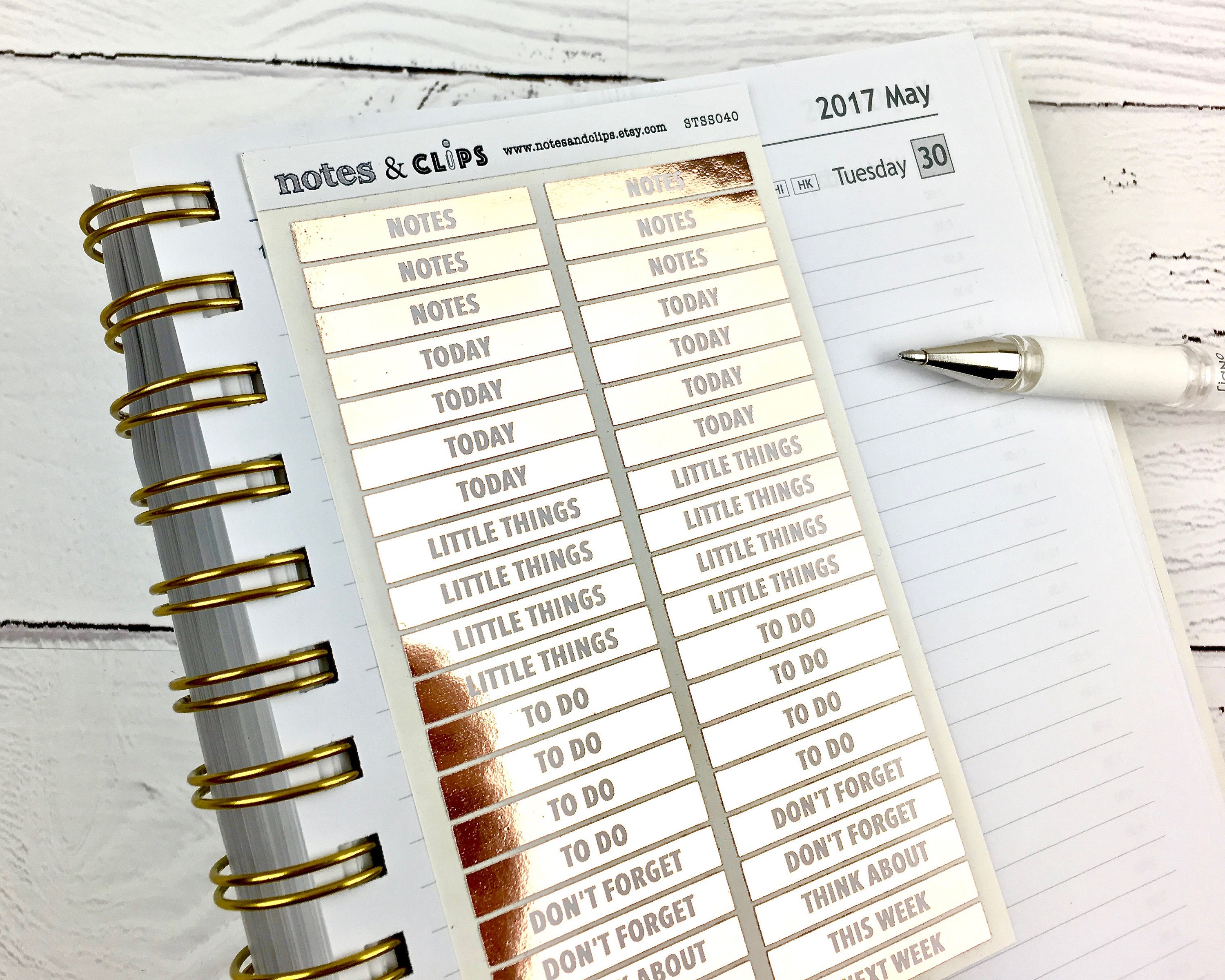 Header Stickers Foil Planner Stickers Functional Stickers | Etsy