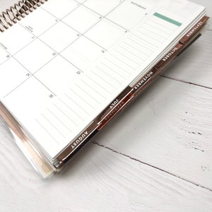 Large Tabs, Large Month Tabs, Large Planner Tab Covers, Foiled Tabs ...