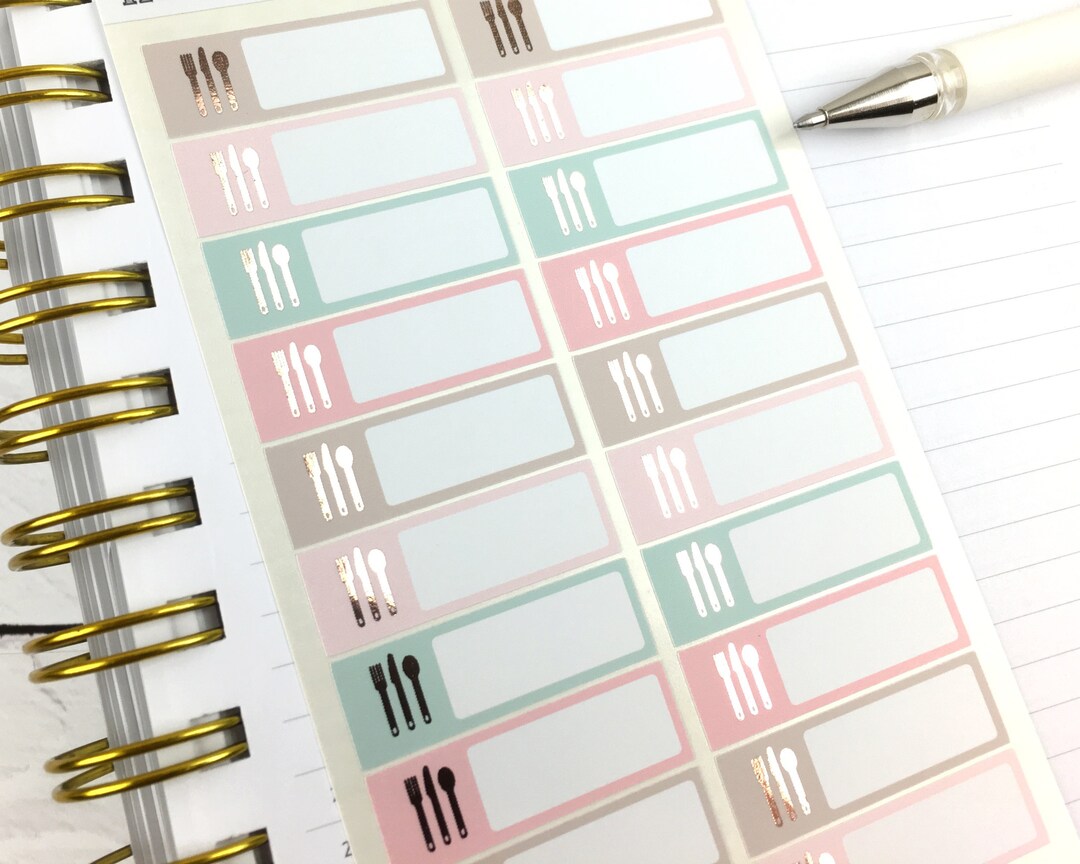 Meal Stickers, Dinner Stickers, Planner Stickers, Foil Planner Stickers ...