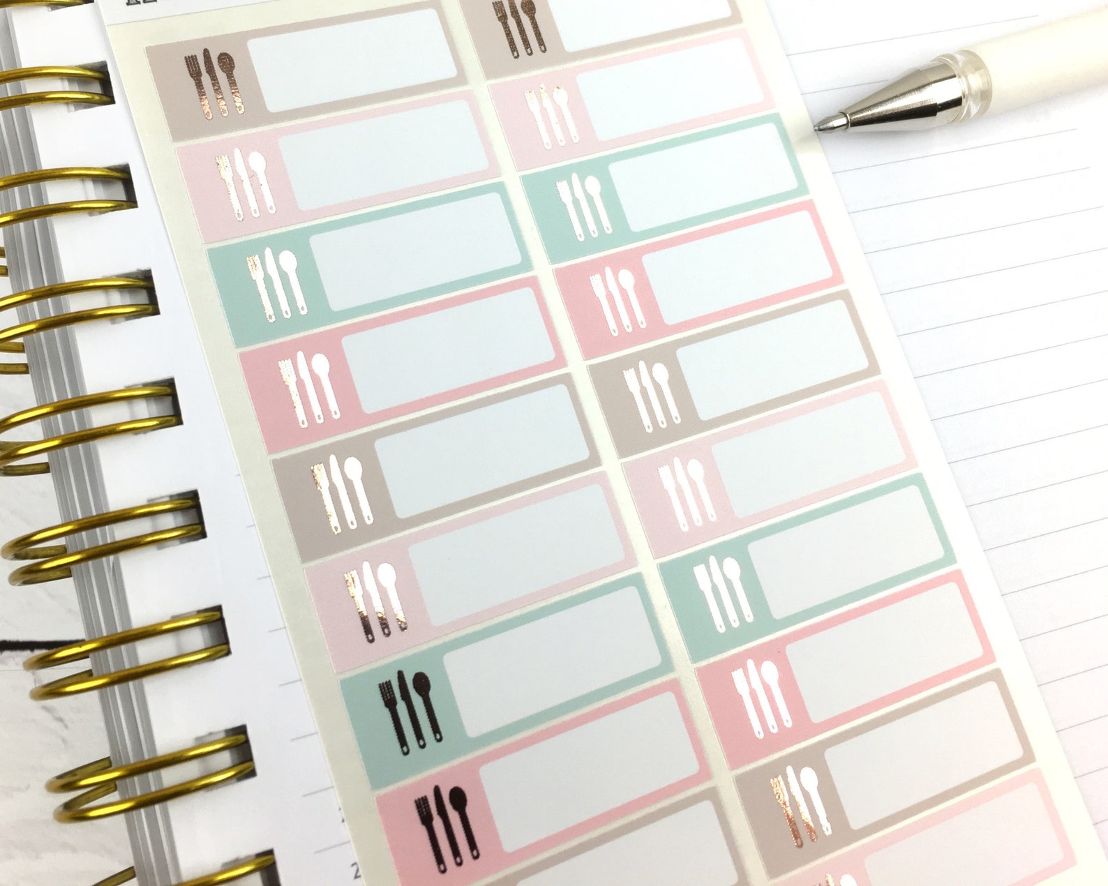 Meal Stickers Dinner Stickers Planner Stickers Foil Planner - Etsy