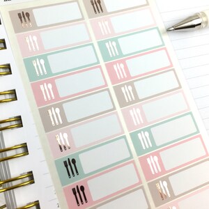 Meal Stickers Dinner Stickers Planner Stickers Foil Planner - Etsy