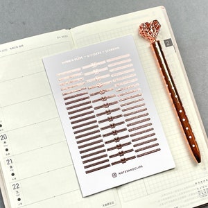 Hobonichi Weeks Divider Stickers, Mini Dividers, Horizontal Divider ...