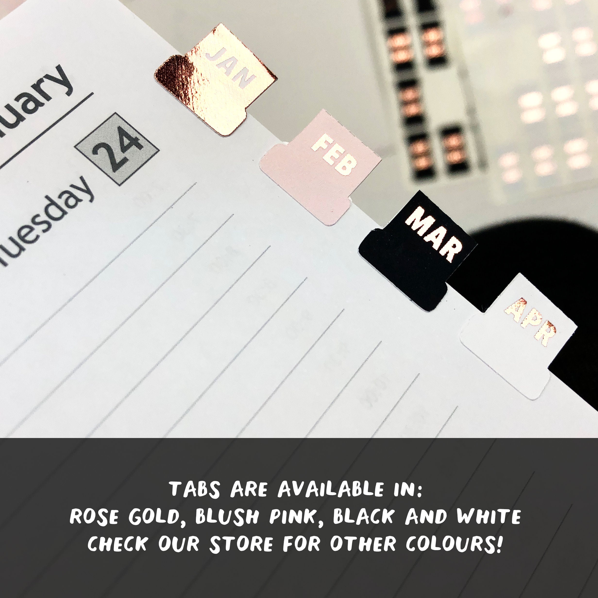 Month Tab Sticker Tab Stickers Month Tabs Monthly Tabs - Etsy Australia