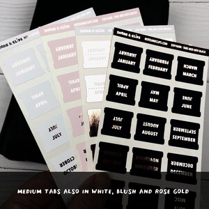 Blush Foiled Medium Tab Stickers - Etsy