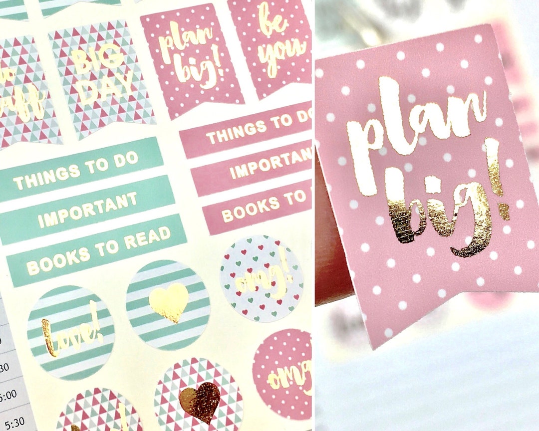 Foil Planner Stickers - Etsy