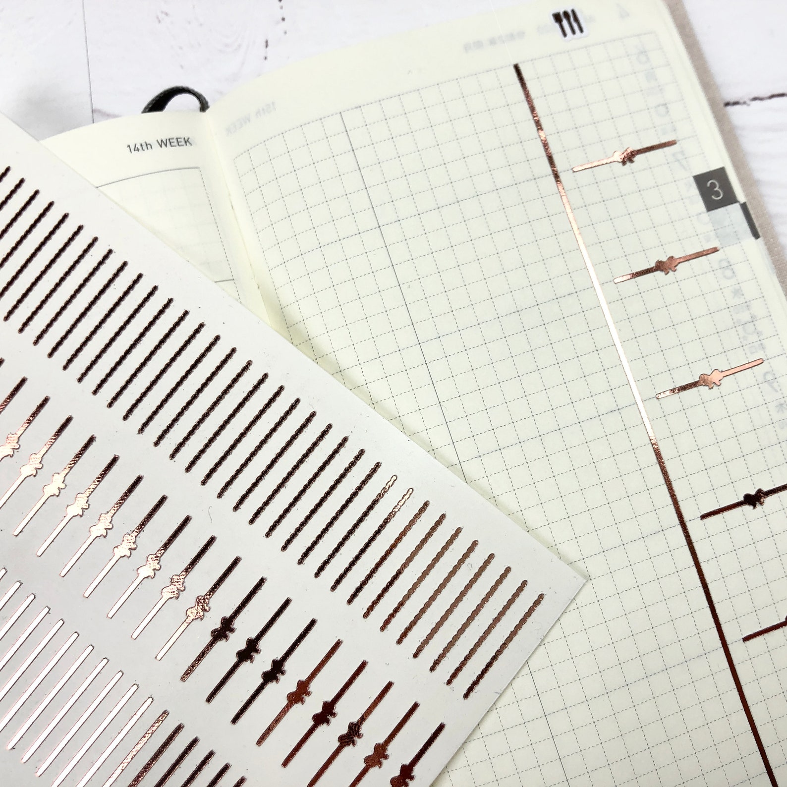 Hobonichi Weeks Divider Stickers Mini Dividers Horizontal - Etsy