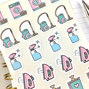 Cleaning Stickers, Laundry Stickers, Planner Stickers, Bullet Journal ...