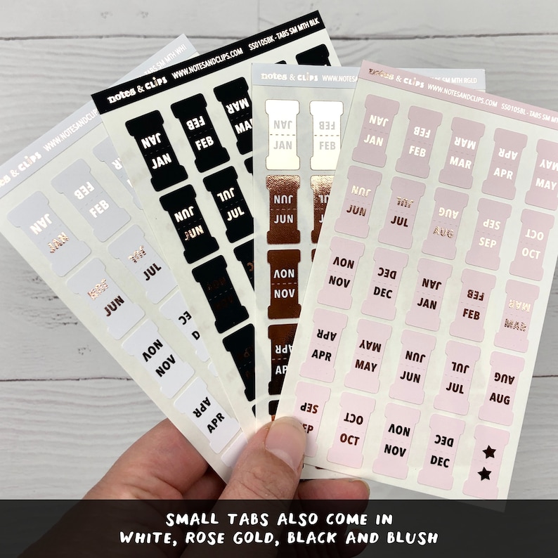 Month Tab Sticker Tab Stickers Month Tabs Monthly Tabs - Etsy UK
