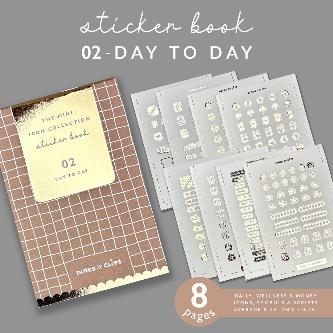 Day to Day Icon Sticker Book: Mini Planner Stickers - Etsy