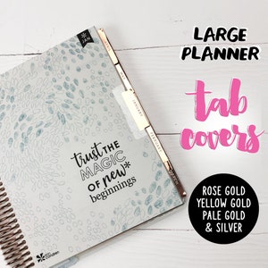 Large Tabs, Large Month Tabs, Large Planner Tab Covers, Foiled Tabs ...
